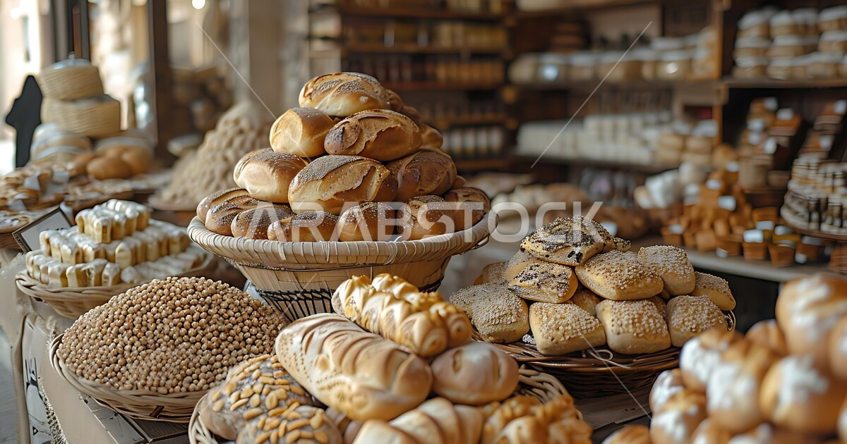 Bakeries and ovens in Saudi Arabia, stuffed pies with various flavorful ...
