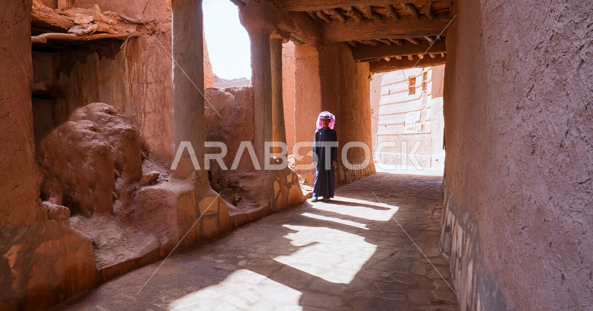 Old mud heritage buildings in Ashiqer heritage village in "Al Shaqra ...