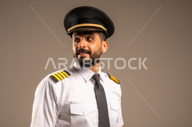 Reception and welcome crew, work in the aviation field, concept of ...