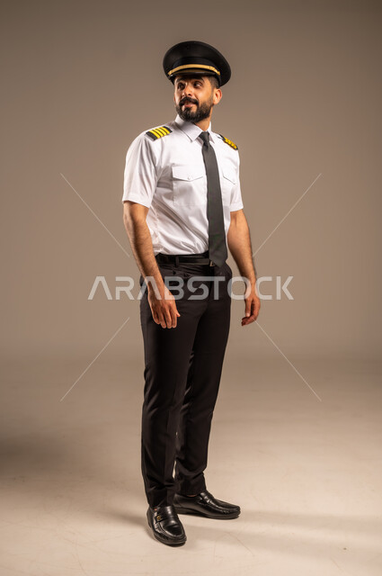 Reception and welcome crew, work in the aviation field, concept of ...
