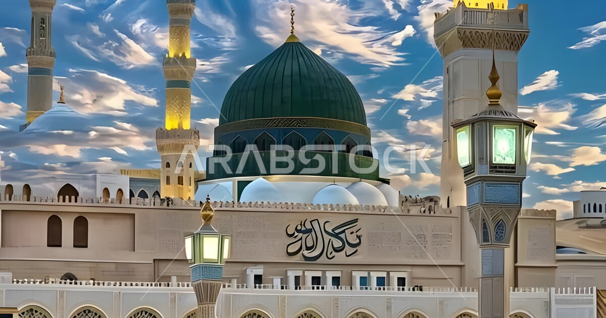Sacred Islamic religious places, Muslims gather in the outer complex ...