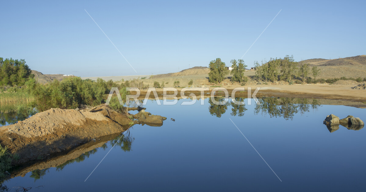View of the Musk Lake in the Berman Valley in Jeddah, Saudi Arabia ...