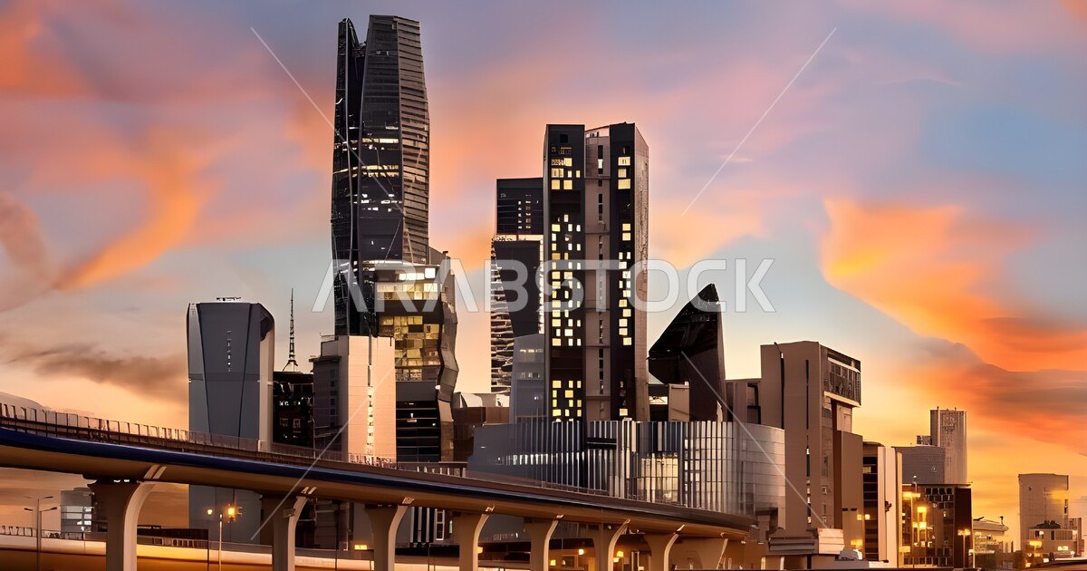High-rise buildings and structures in Riyadh, famous tourist ...