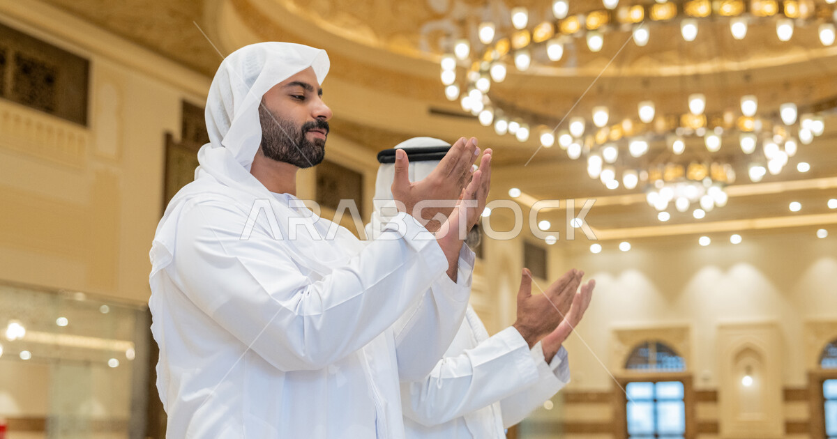 The concept of the pillars of Islam, performing the obligatory prayers ...
