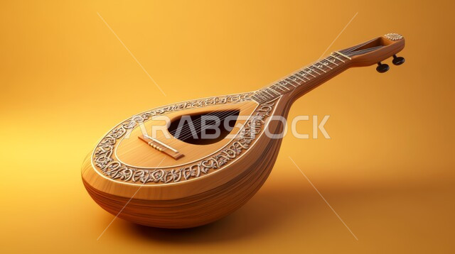 Musical artistic talents, illustration of a 3D model of the famous ...