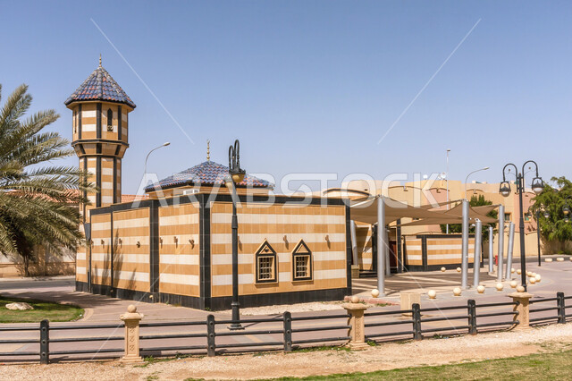 Modern architectural art of the Taj Garden Mosque in Al-Muather in ...