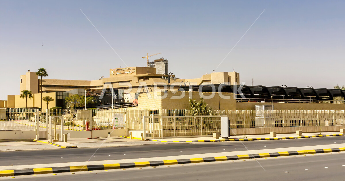 Exterior building of the Intercontinental Hotel in Riyadh, Saudi Arabia ...