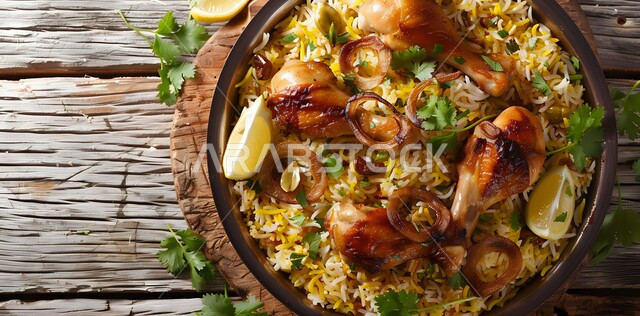 أرز الكبسة مع الخضراوات والتوابل ,أطباق و ماكولات عربية تقليدية ,وصفات ...