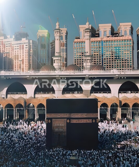 The Qiblah of Islam and Muslims, sacred Islamic places and landmarks ...