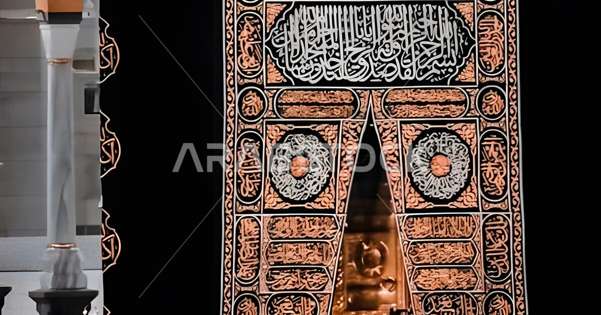 قبلة الإسلام والمسلمين في مكة المكرمة، صورة مقربة لحجاج بيت الله الحرام ...