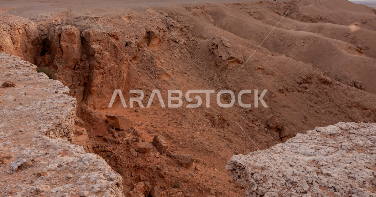 Soft golden sand dunes in broad daylight, desert nature in famous ...