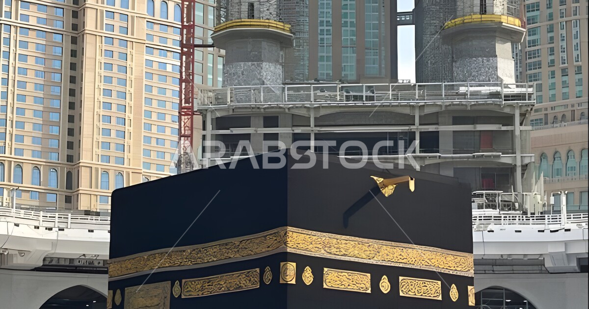 Towers overlooking the Grand Mosque, architectural engineering art of ...