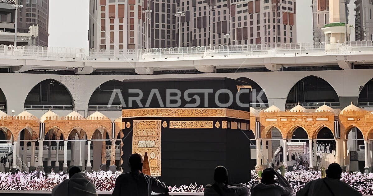 Towers overlooking the Grand Mosque, architectural engineering art of ...