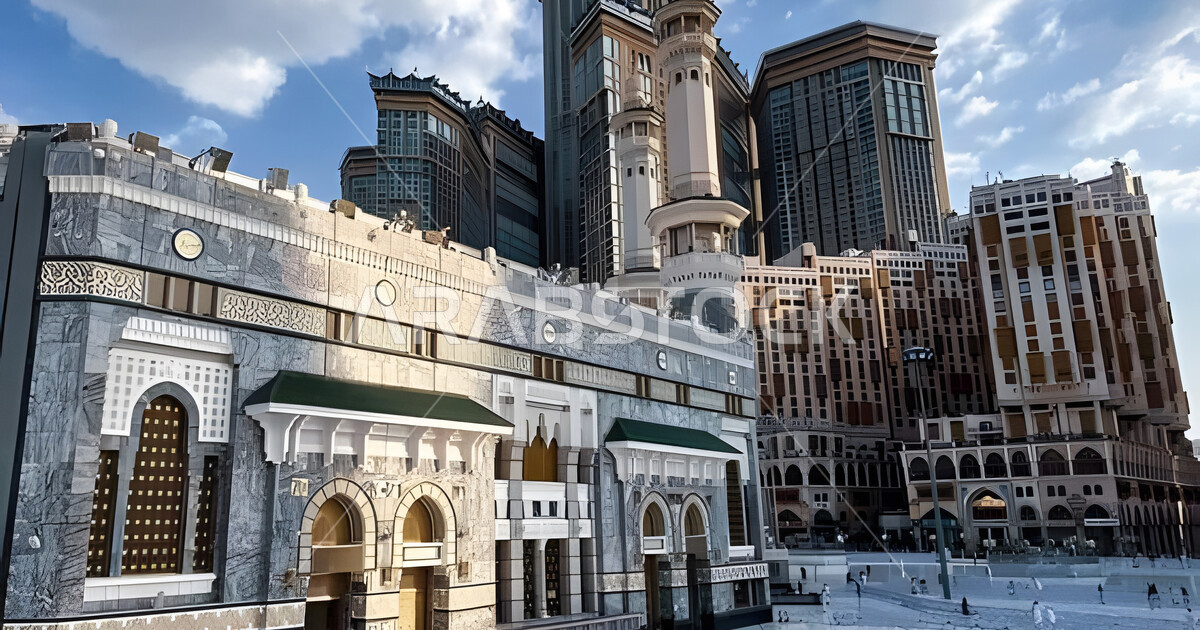 Royal Clock Tower Building in Mecca, Modern architectural style of ...