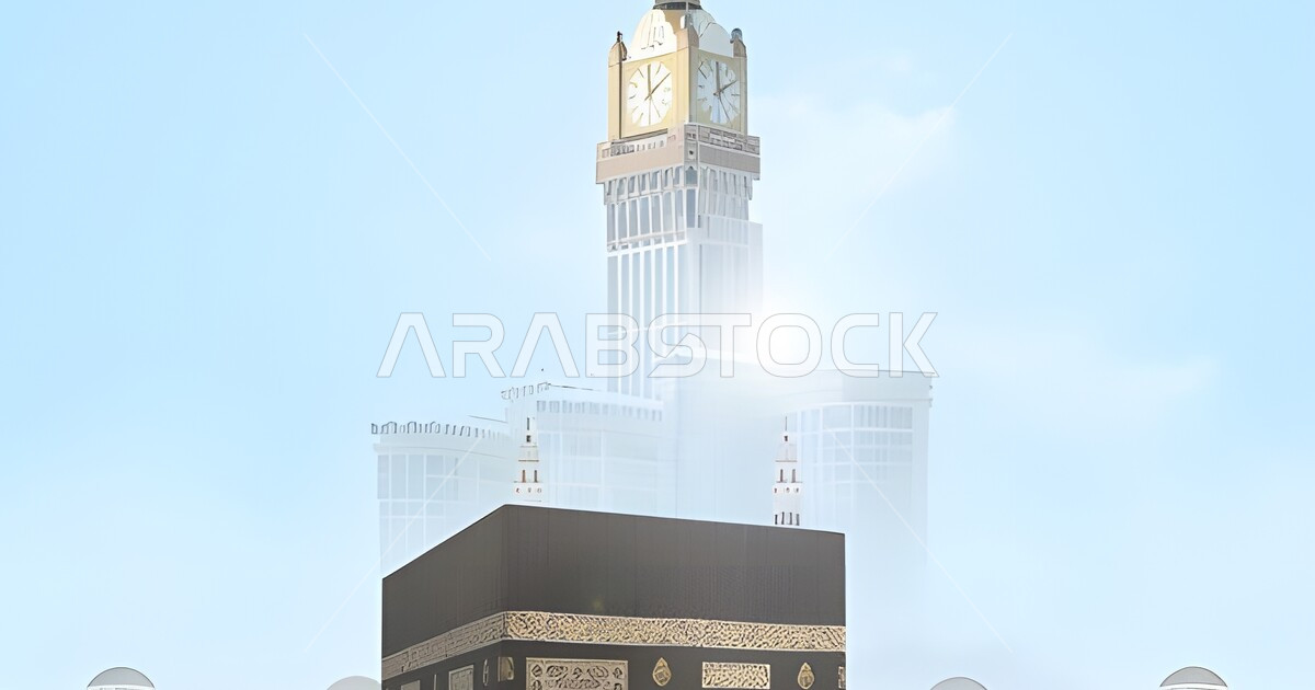 3D renderings of the Royal Clock Tower and the Kaaba in the Grand ...