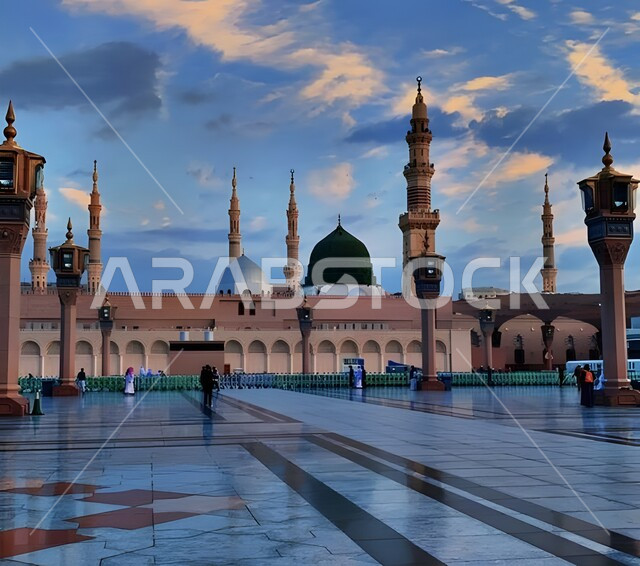 The external complex of the Prophet's Mosque in Medina, the concept of ...