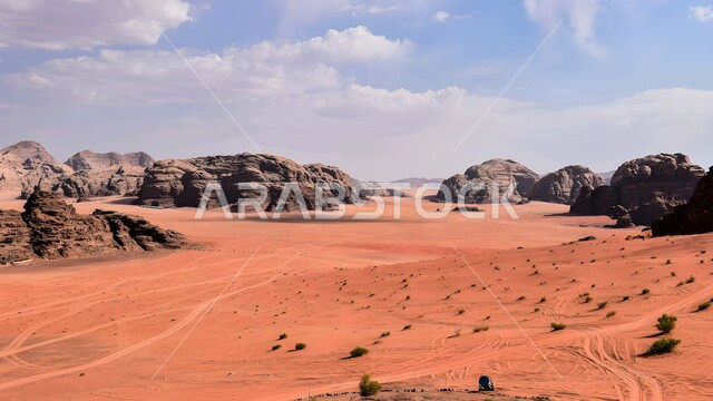 Rock formations and formations in the desert of the Kingdom of Saudi ...