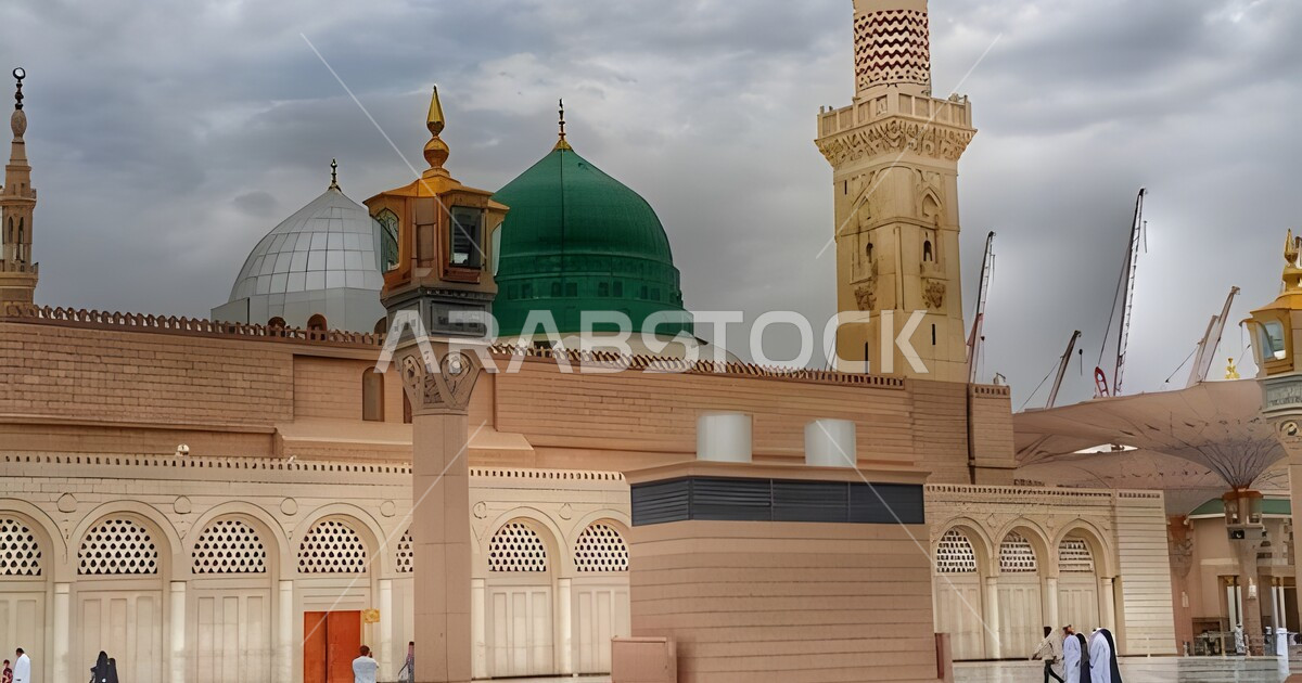 Islamic holy places, famous mosques in Saudi Arabia, the external ...
