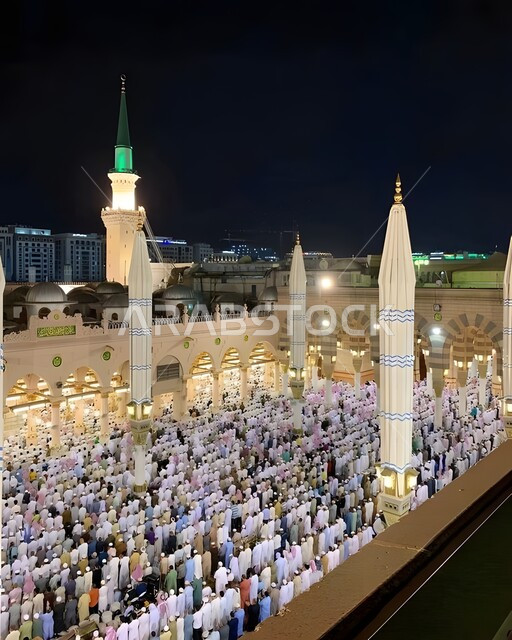 The external complex of the Prophet's Mosque in Medina, the concept of ...