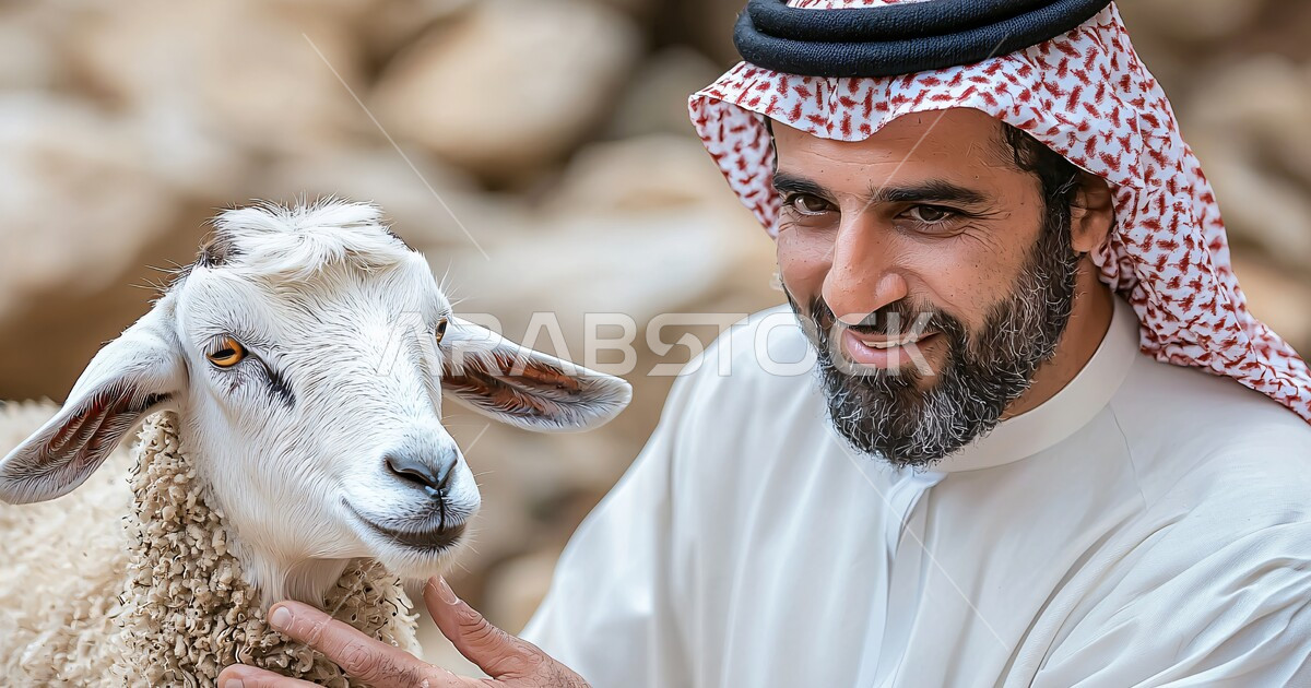 Sheep and lamb farms in Saudi Arabia, livestock farming in nature ...