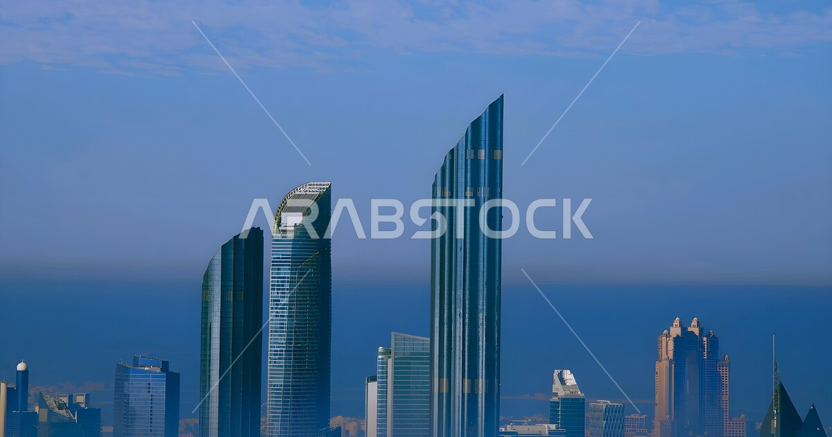 Burj Mohammed Bin Rashid building in Abu Dhabi, modern architecture of ...