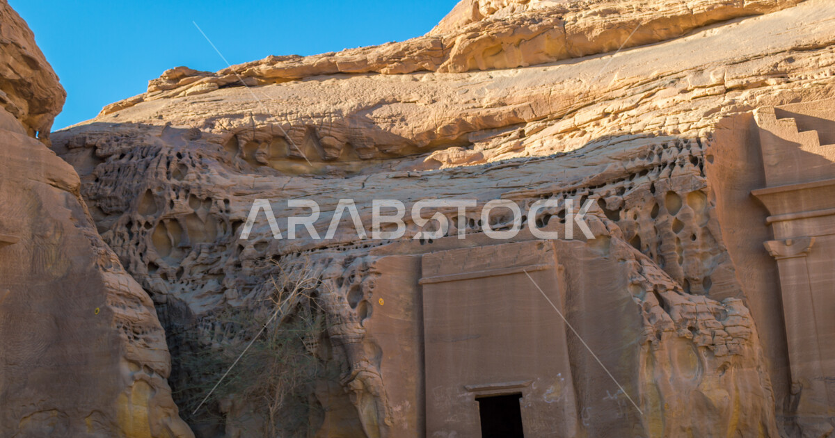 The historical beauty of Madain Saleh in Al-Ula, Saudi Arabia, the ...