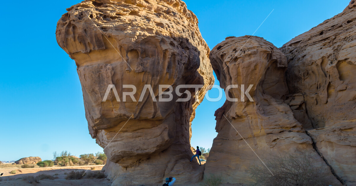 The historical beauty of Madain Saleh in Al-Ula, Saudi Arabia, the ...