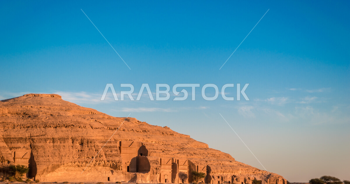 The historical beauty of Madain Saleh in Al-Ula, Saudi Arabia, the ...