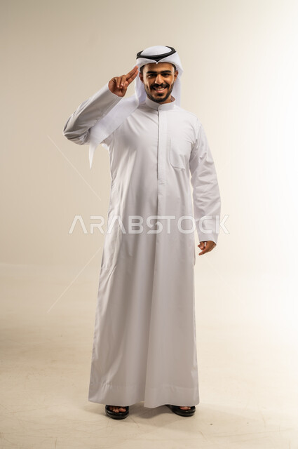 Greeting and peace, elegance, handsomeness and masculinity, concept of ...