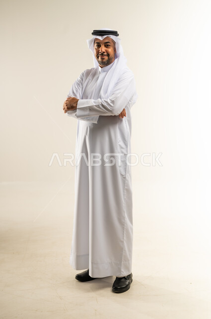 Concern for elegance and appearance, portrait of a Kuwaiti Gulf Arab ...
