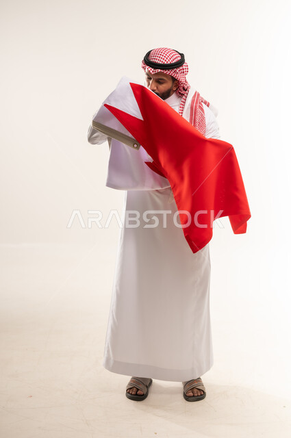 Celebrating Bahrain National Day December 16, Portrait of a Bahraini ...