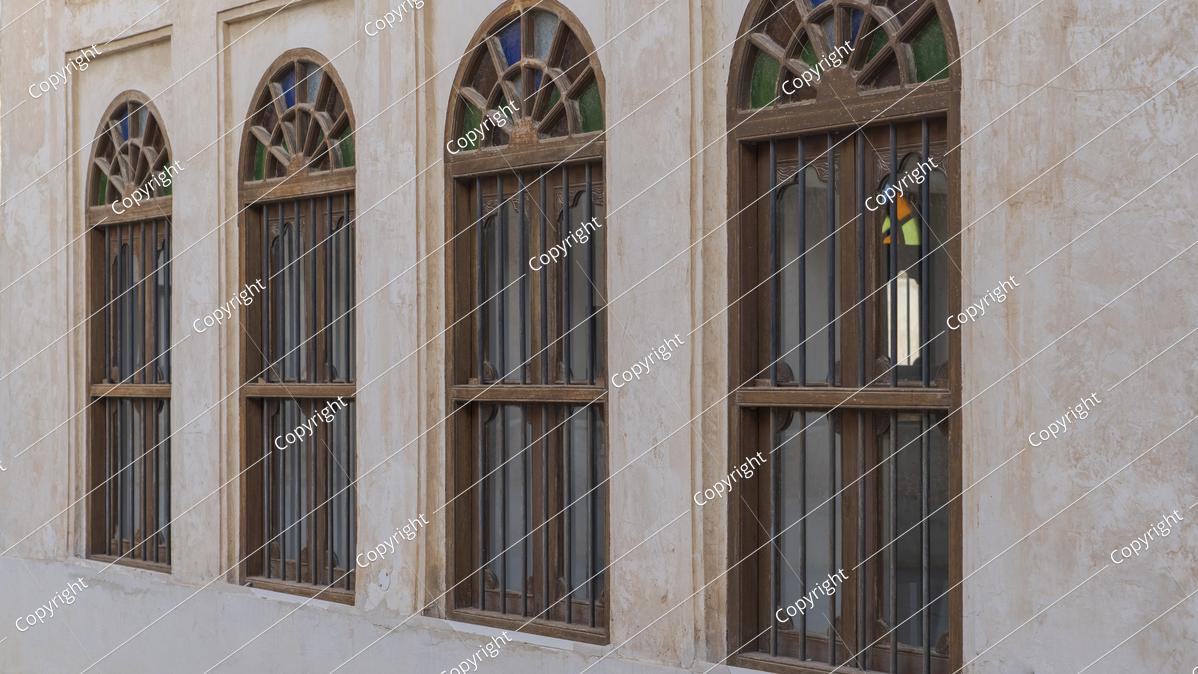 traditional qatari house exterior at the national qatar museum. - Photo ...