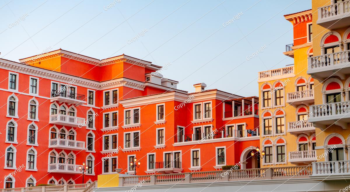 Qanat Quartier at the Pearl in Doha, Qatar - Photo #292137 Stock Photos ...