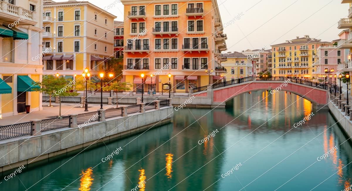 Qanat Quartier at the Pearl in Doha, Qatar - Photo #292453 Stock Photos ...