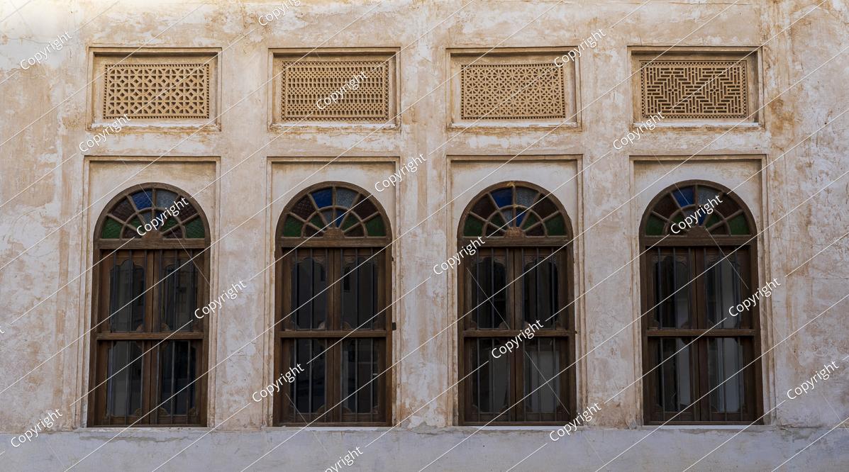 traditional qatari house exterior at the national qatar museum. - Photo ...
