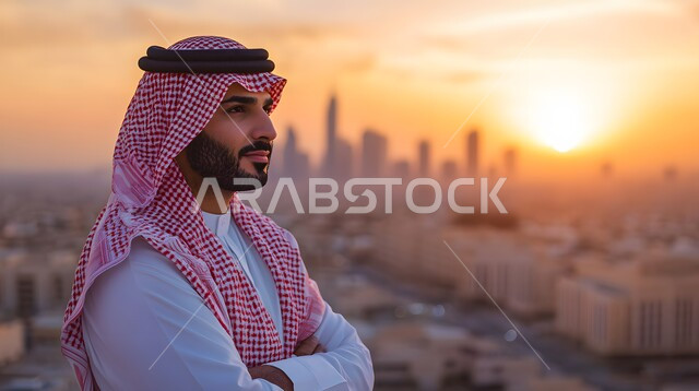 Saudi Arabia tourist attractions, close-up side view of young Saudi ...