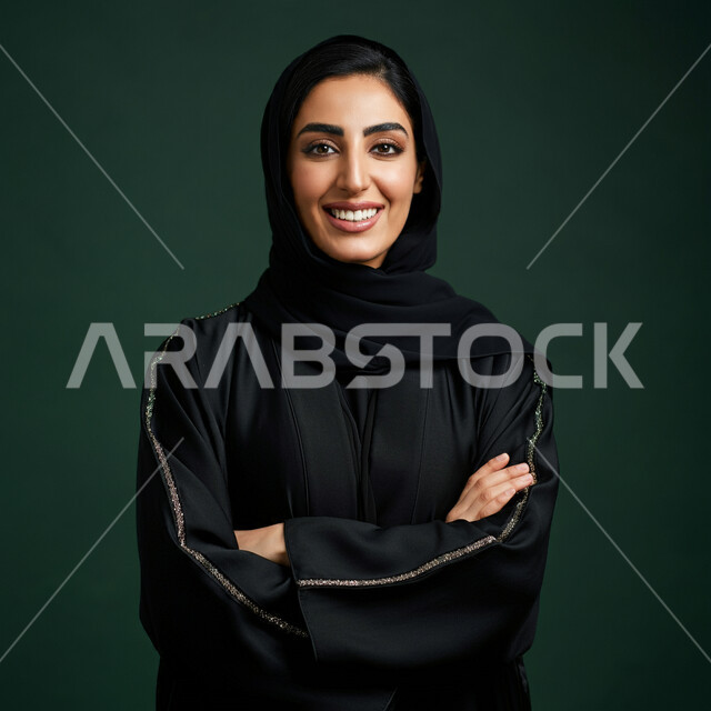 Modern elegant veiled fashion, authentic Arab features, the concept of ...
