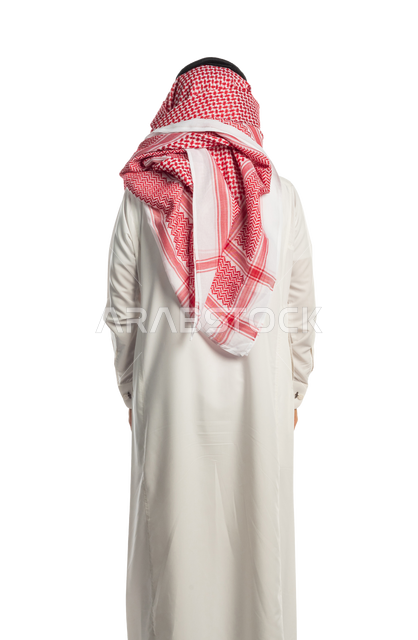 Portrait of a Saudi Gulf man doing a photo session with different ...