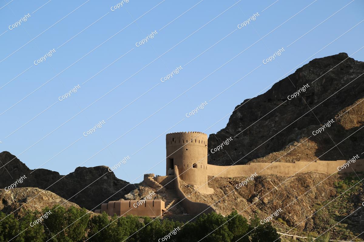Night view of Al Jalali Fort in Muscat, Oman - Photo #286295 Stock ...