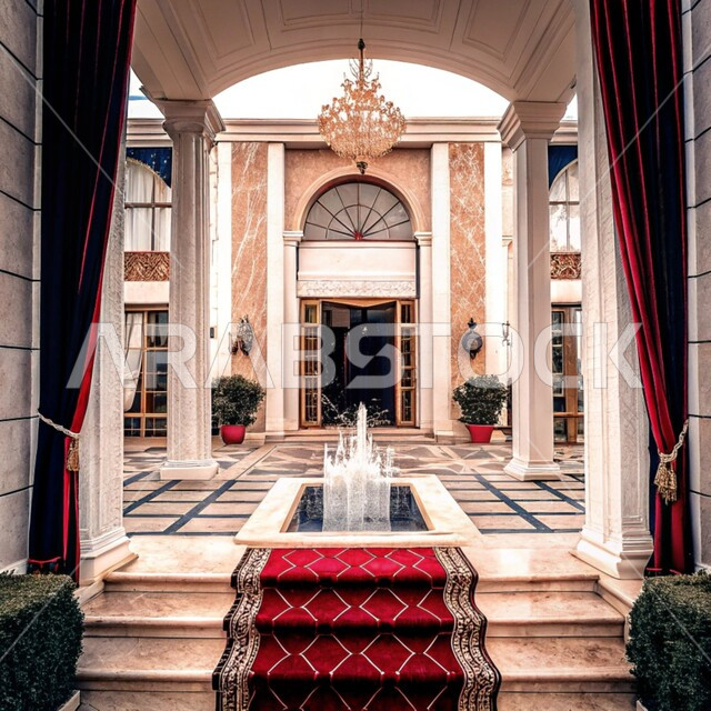 التصميم الراقي لردهة ومدخل الاستقبال، اوتيل بديزاينات عصرية حديثه ...