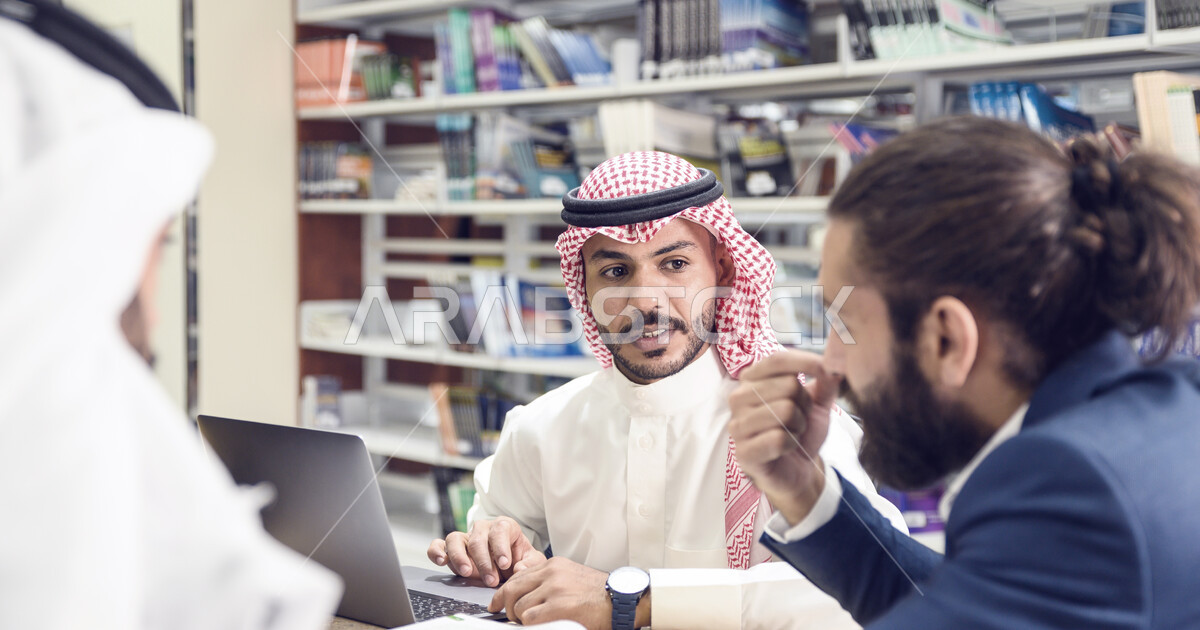 Saudi and Gulf Arab students at the university, sharing academic ...