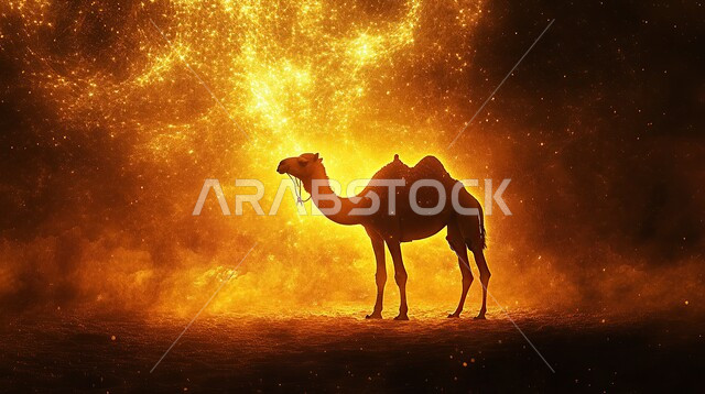 Nature reserves for camel breeding in desert areas, camel farms in the ...
