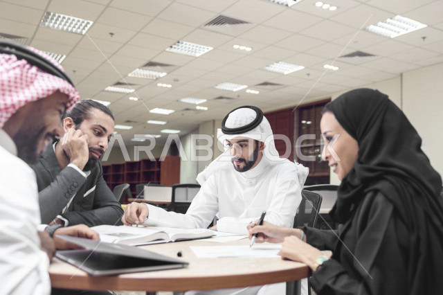Saudi and Gulf Arab students at the university, sharing academic ...