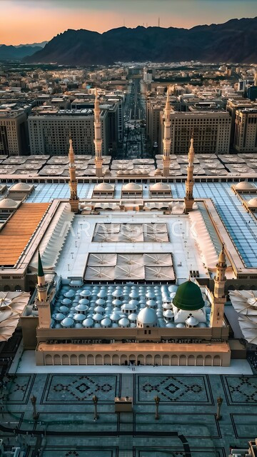 The external complex of the Prophet's Mosque in Medina, the concept of ...