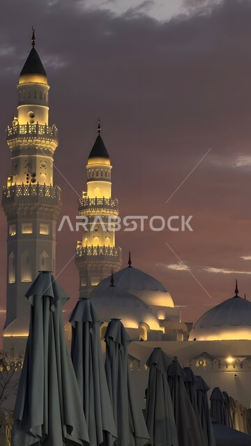 The external complex of the Prophet's Mosque in Medina, the concept of ...