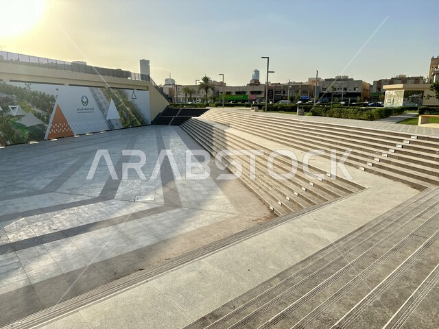 Famous tourist places and landmarks in Riyadh, the wide stairs in Al ...