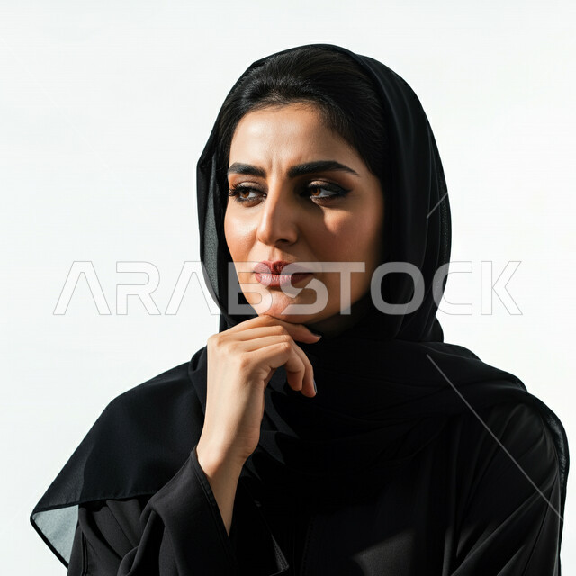 Trying to find a solution to something, contemplation, focus and ...