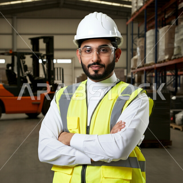 Receiving and storage operations, inventory management concept, close ...