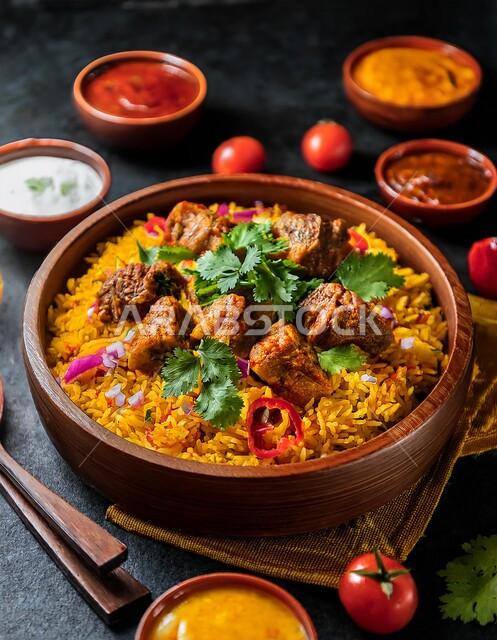 Dishes of traditional popular Arabic cuisine, the art of food ...