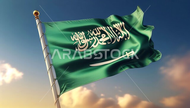 راية التوحيد والإسلام ترفرف في سماء المملكة , اظهار الفخر والولاء للوطن ...